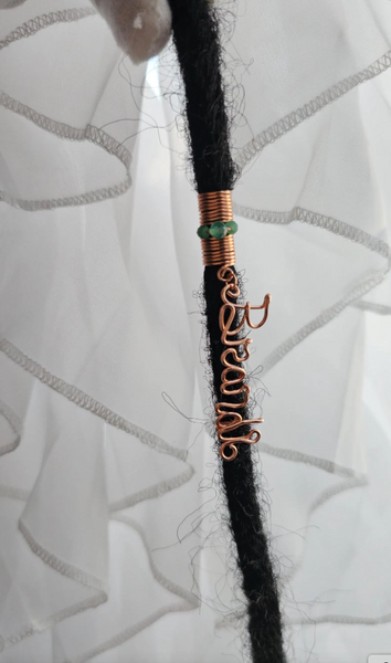 Personalized Crystal Loc Jewelry, Custom Dangling Name Hair Bead ...