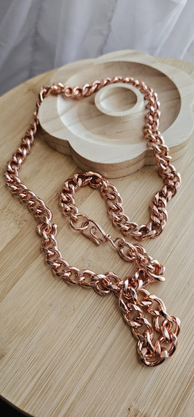 Custom Cut 10mm Pure Copper Curb Chain Heavy, Multiple Lengths For Bra ...