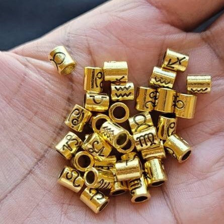 Metal Zodiac Sign Hair Beads, Loc Jewelry – Beaditwearitloveit