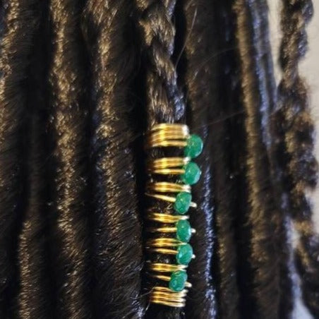 Jade Crystal Loc Jewelry. Dreadlock Hair Accessories – Beaditwearitloveit